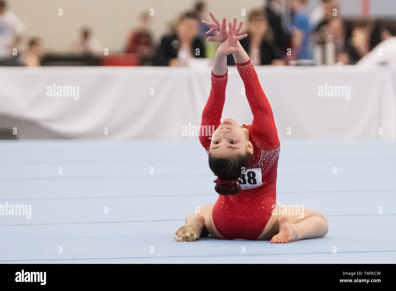 Ottawa, Canada. 24th May, 2019. Alexa Tucker (#238) performs her floor ...