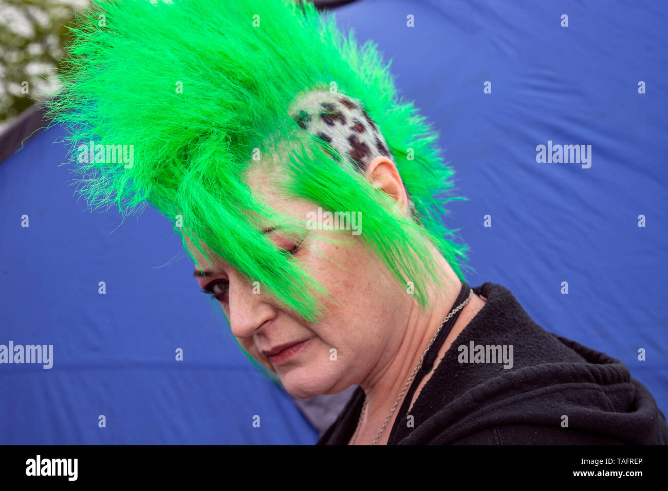 Morecambe, UK 25th May, 2019. Badja at the Morecambe Nice n Sleazy punk ...