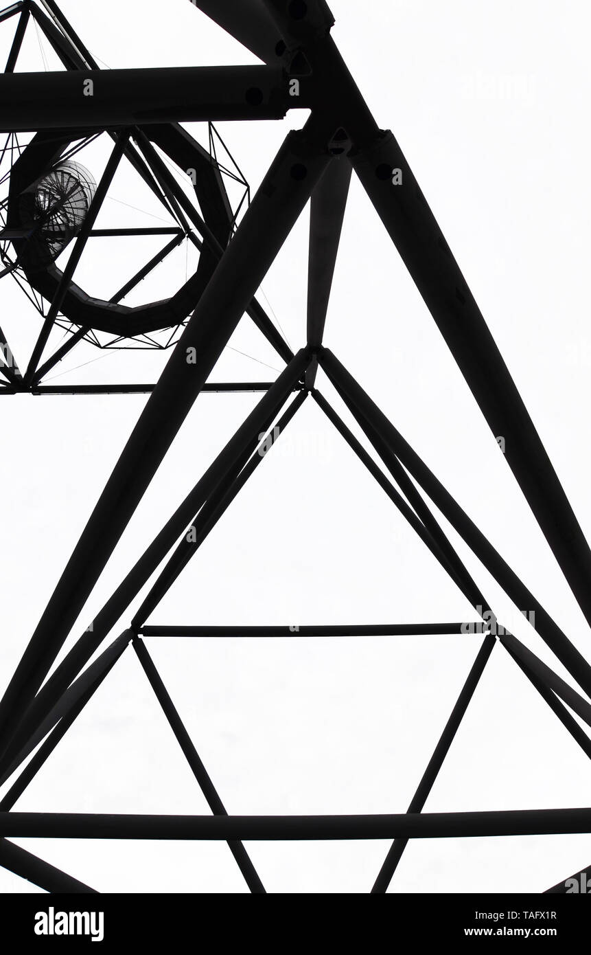 Amazing view of the steel construction of the Tetrahedron in Bottrop ...