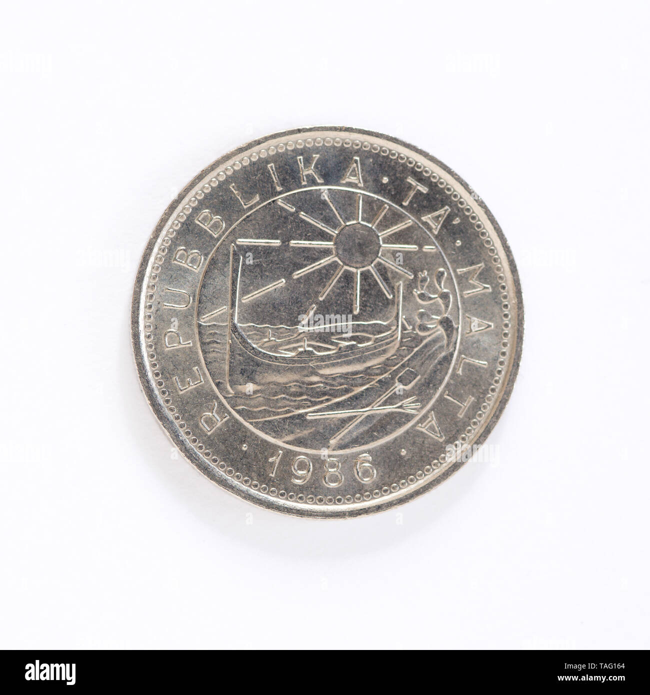 Malta 10 cents coin - 1986 Stock Photo - Alamy