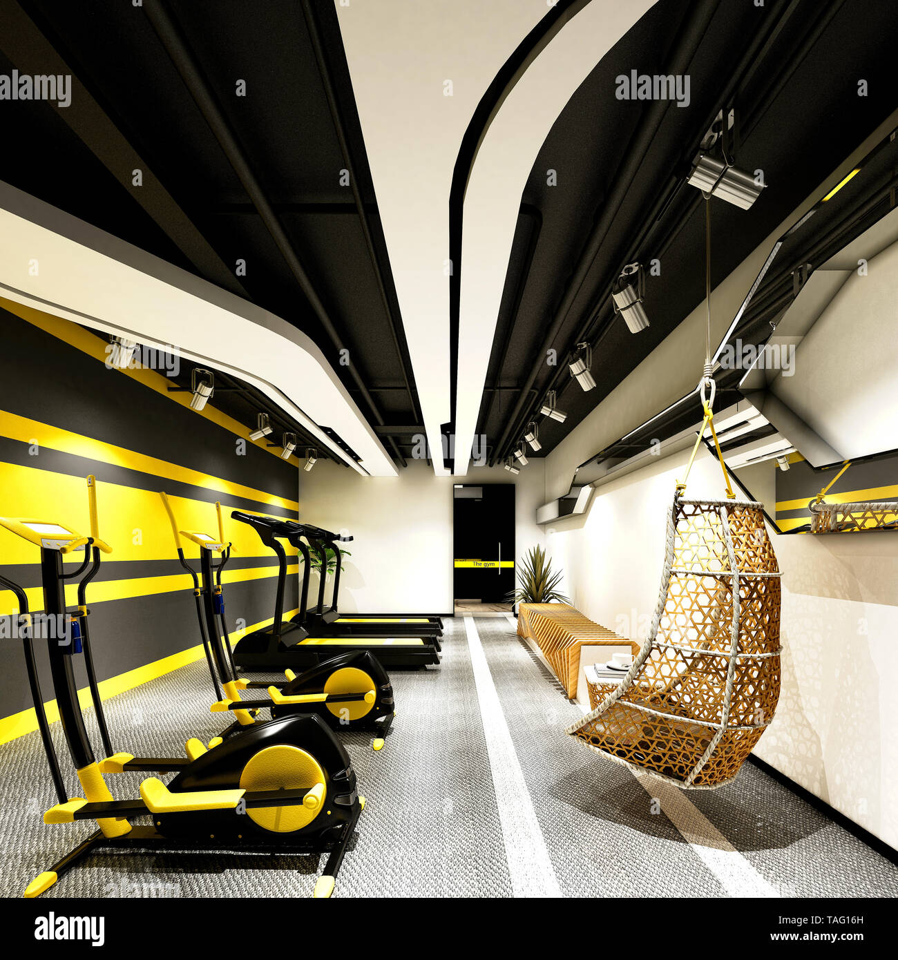 3d render interior pool house hi-res stock photography and images - Alamy