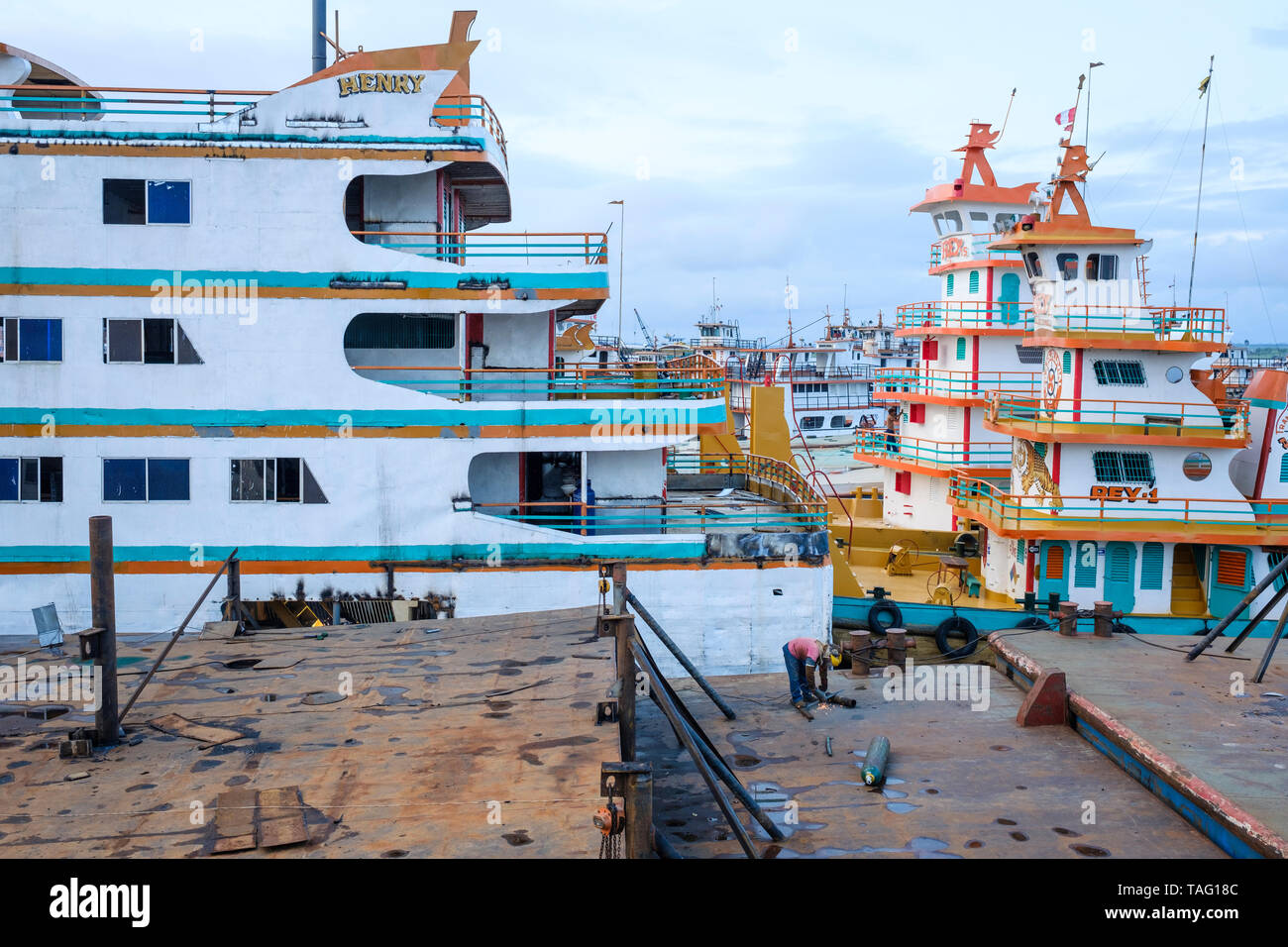 Puerto Henry on Iquitos, Maynas Province, Loreto Department, Peru Stock ...