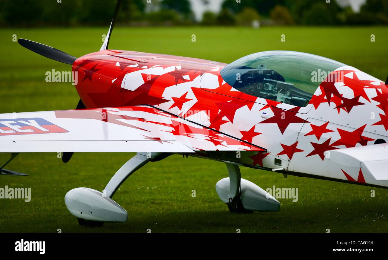 Global Stars Extra 300sc on static display at Old Warden Aerodrome ...