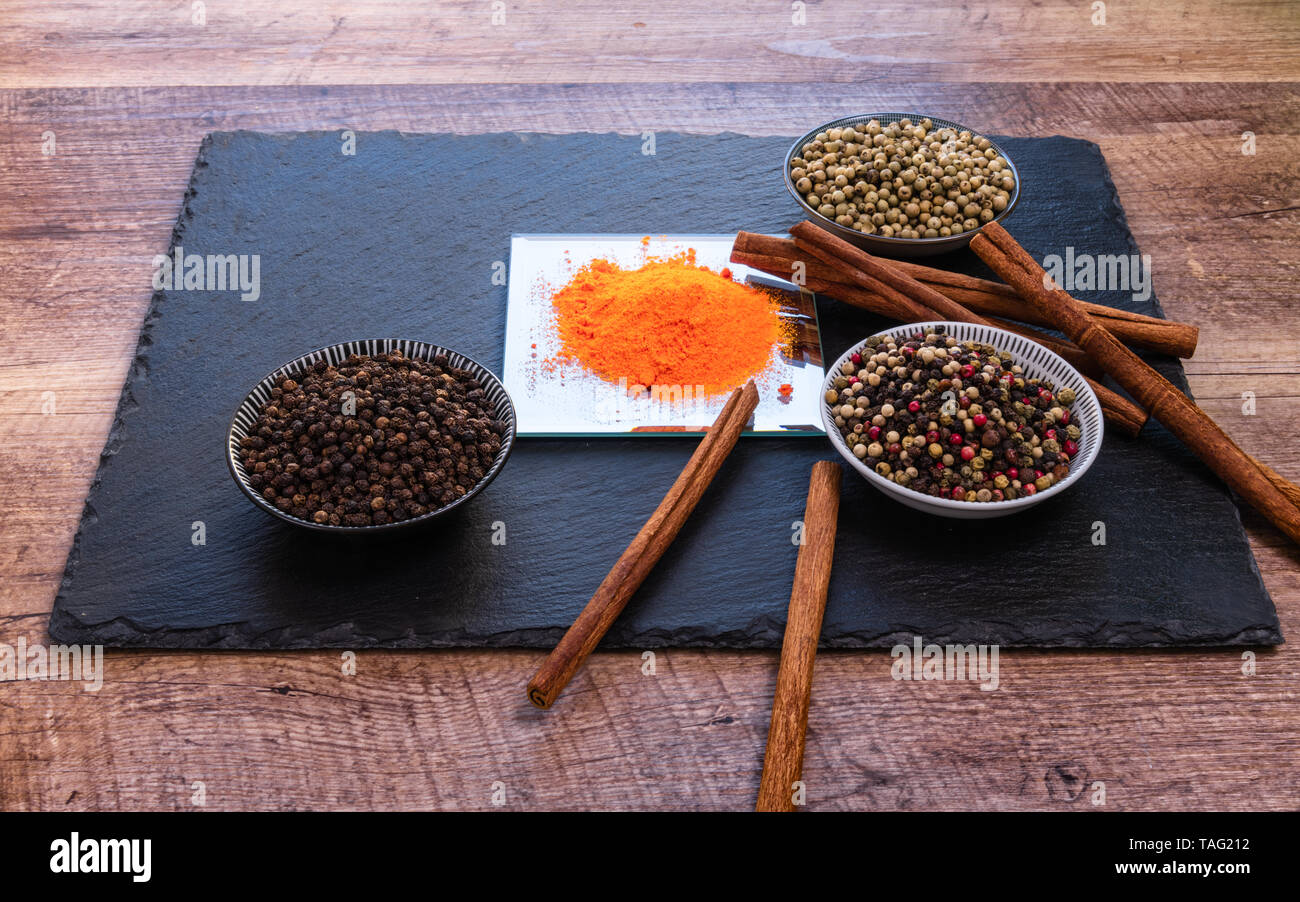 Pile colorful spice ground turmeric hi-res stock photography and images ...