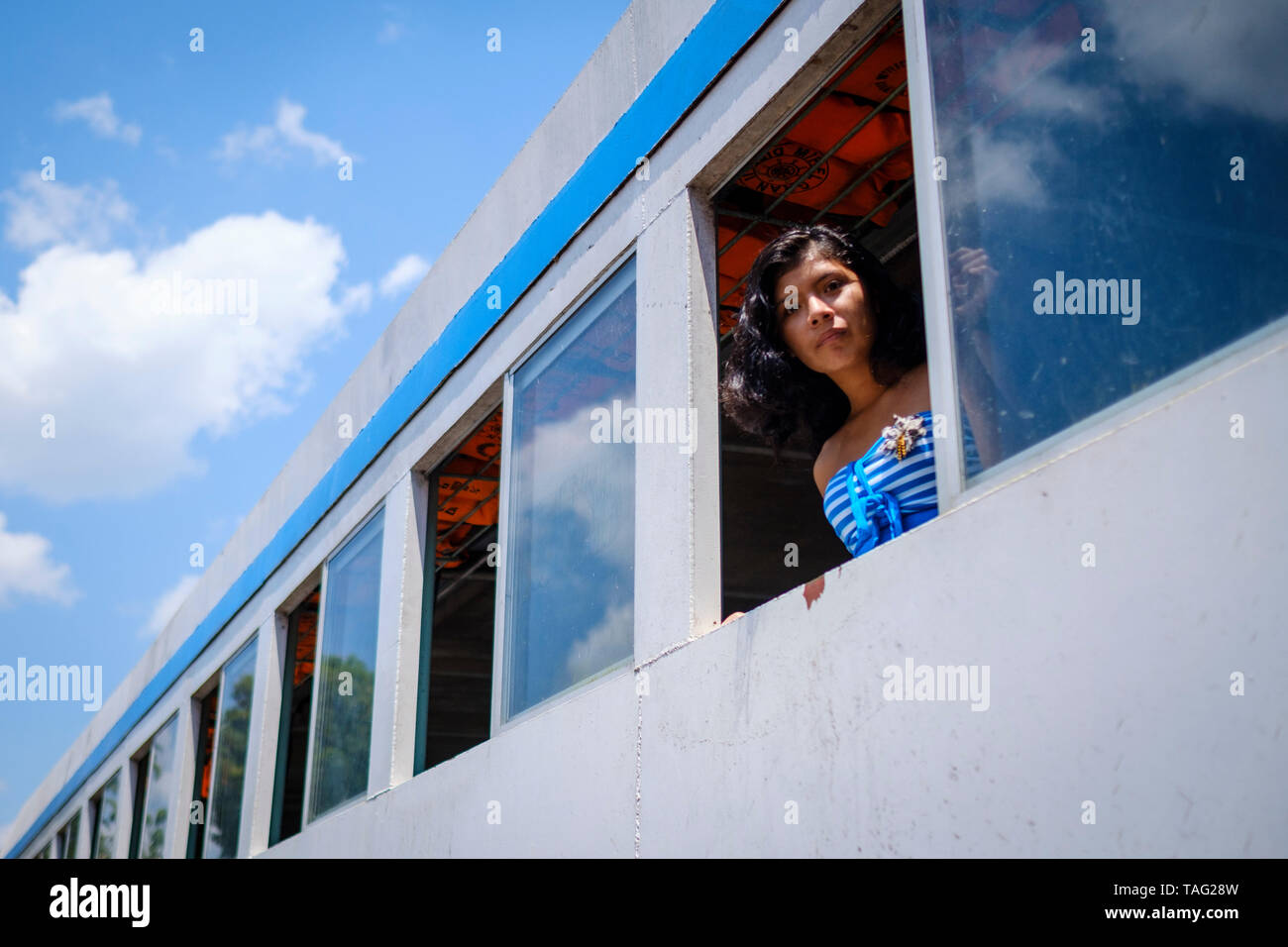 Ferry Gran Diego II that covers the route Iquitos-Pucallpa at port of ...