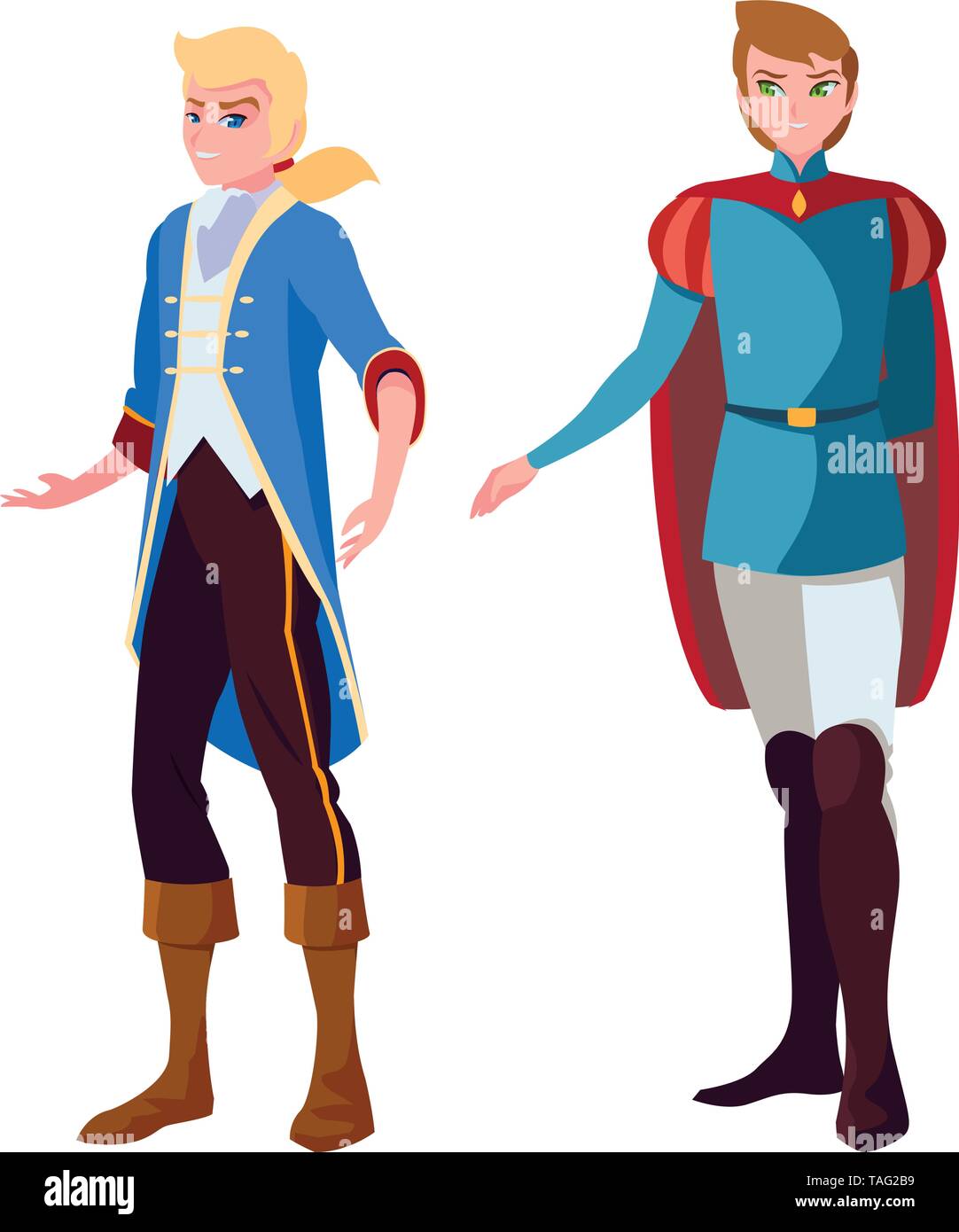 princes charming of tales characters vector illustration design Stock ...