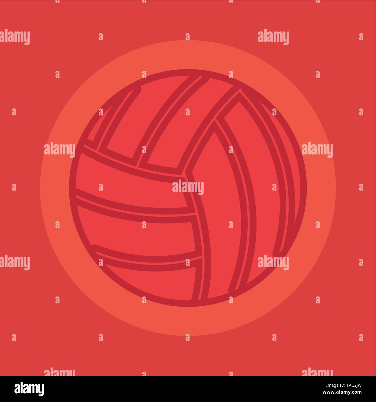 volleyball ball sport on red background vector illustration design ...