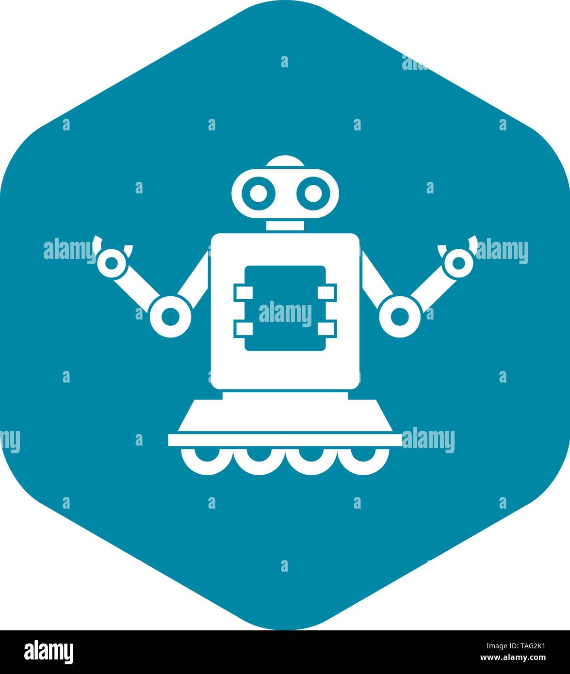 Cyborg on wheels icon, simple style Stock Vector Image & Art - Alamy