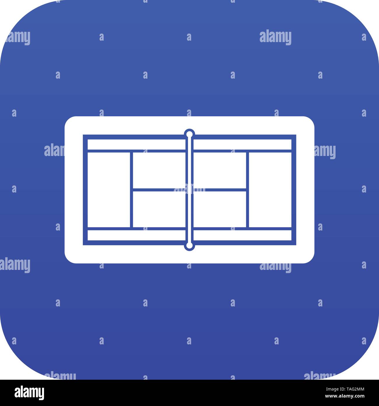Tennis court icon digital blue Stock Vector Image & Art - Alamy