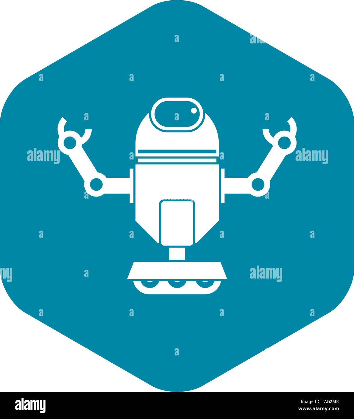 Robot on wheels icon, simple style Stock Vector Image & Art - Alamy