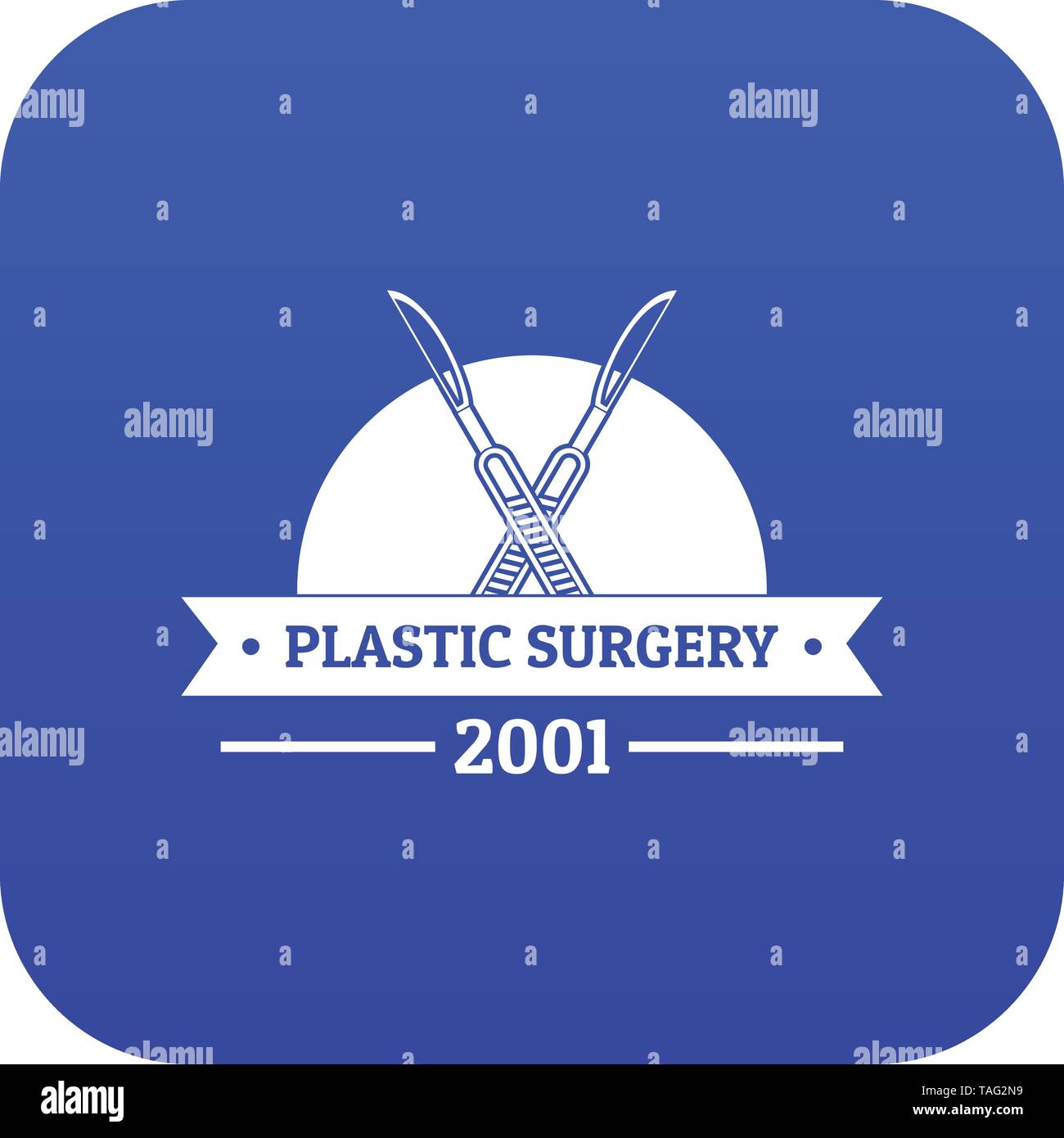 Plastic surgery icon blue vector Stock Vector Image & Art - Alamy