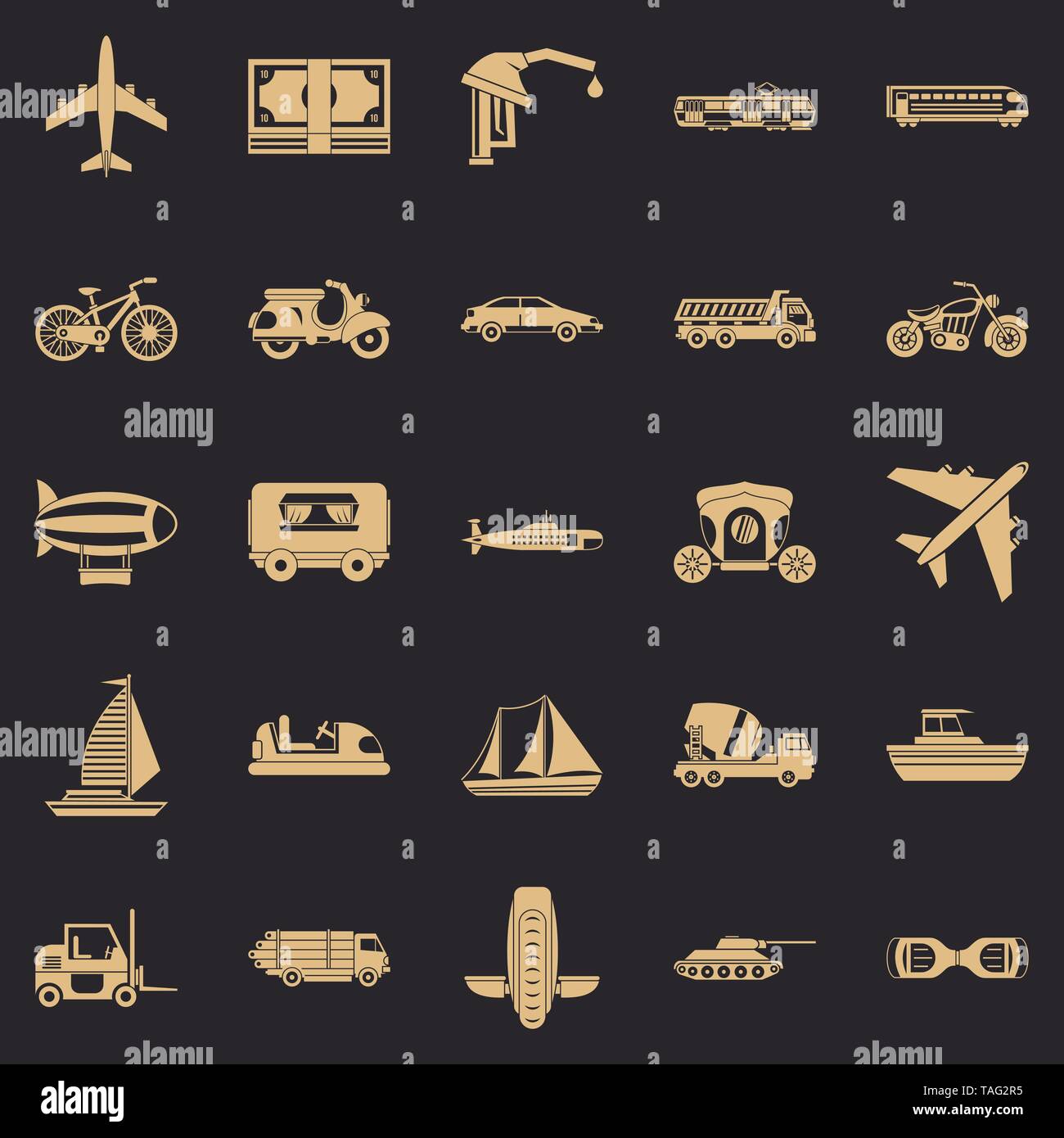 Ride icons set, simple style Stock Vector Image & Art - Alamy