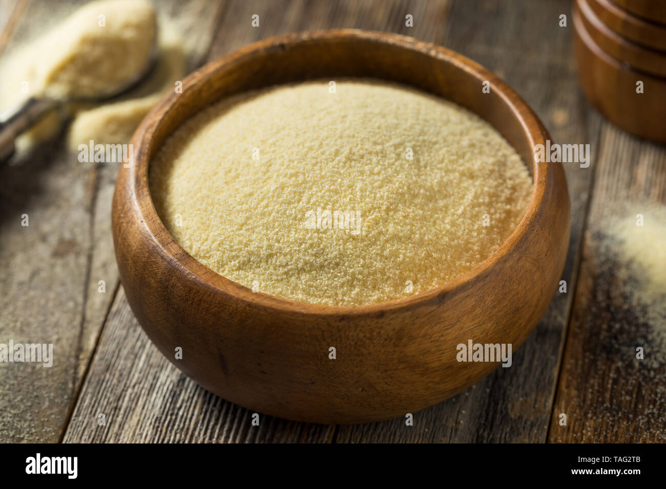 Dry Organic Semolina Durum Flour in a Bowl Stock Photo - Alamy