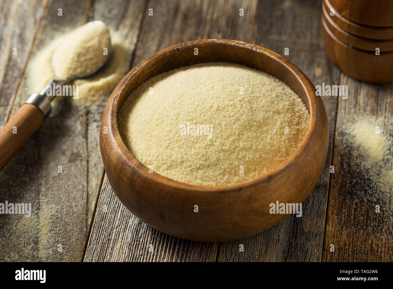 Dry Organic Semolina Durum Flour in a Bowl Stock Photo - Alamy