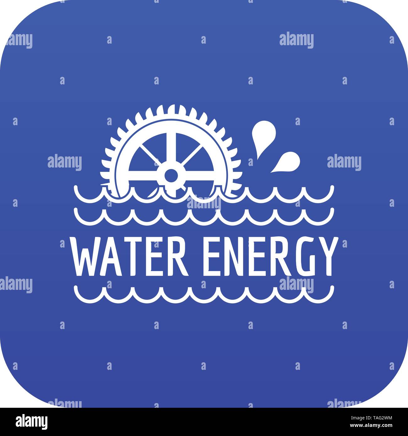 Water energy icon blue vector Stock Vector Image & Art - Alamy