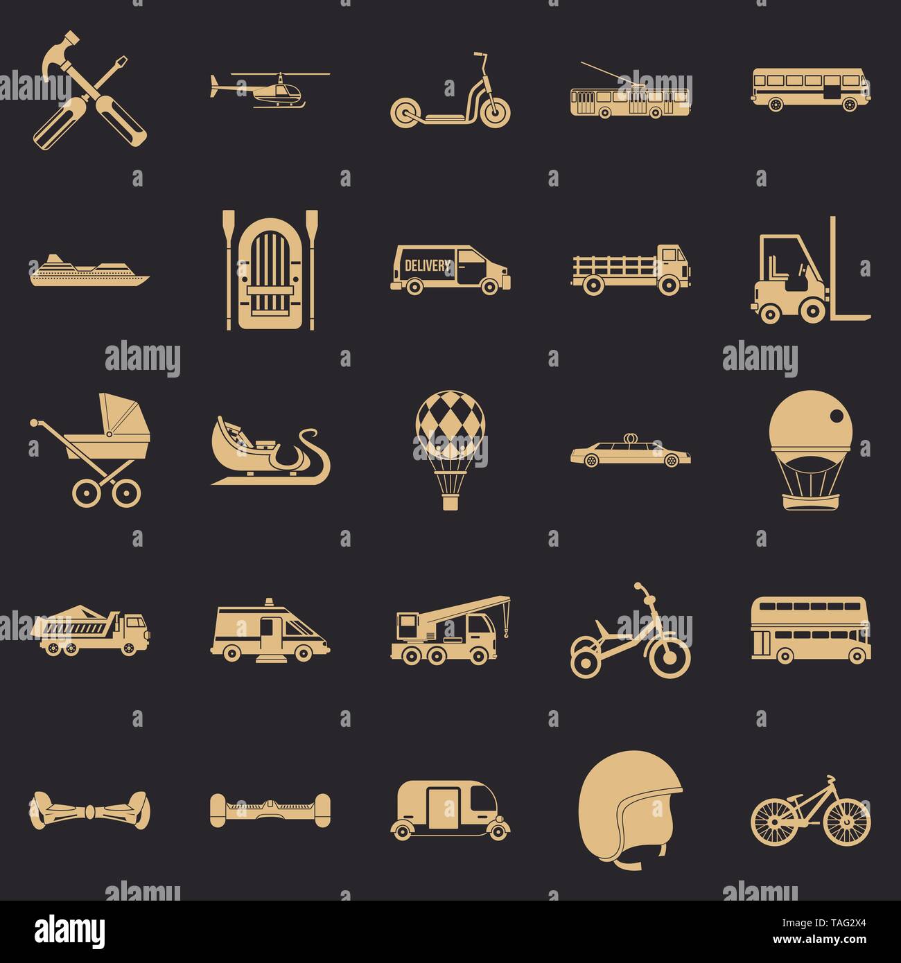 Drive icons set, simple style Stock Vector Image & Art - Alamy