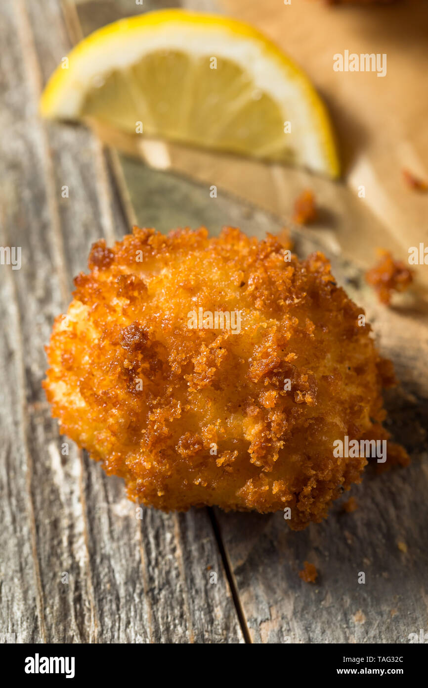 Homemade Deep Fried Scallops with French Fries Stock Photo - Alamy