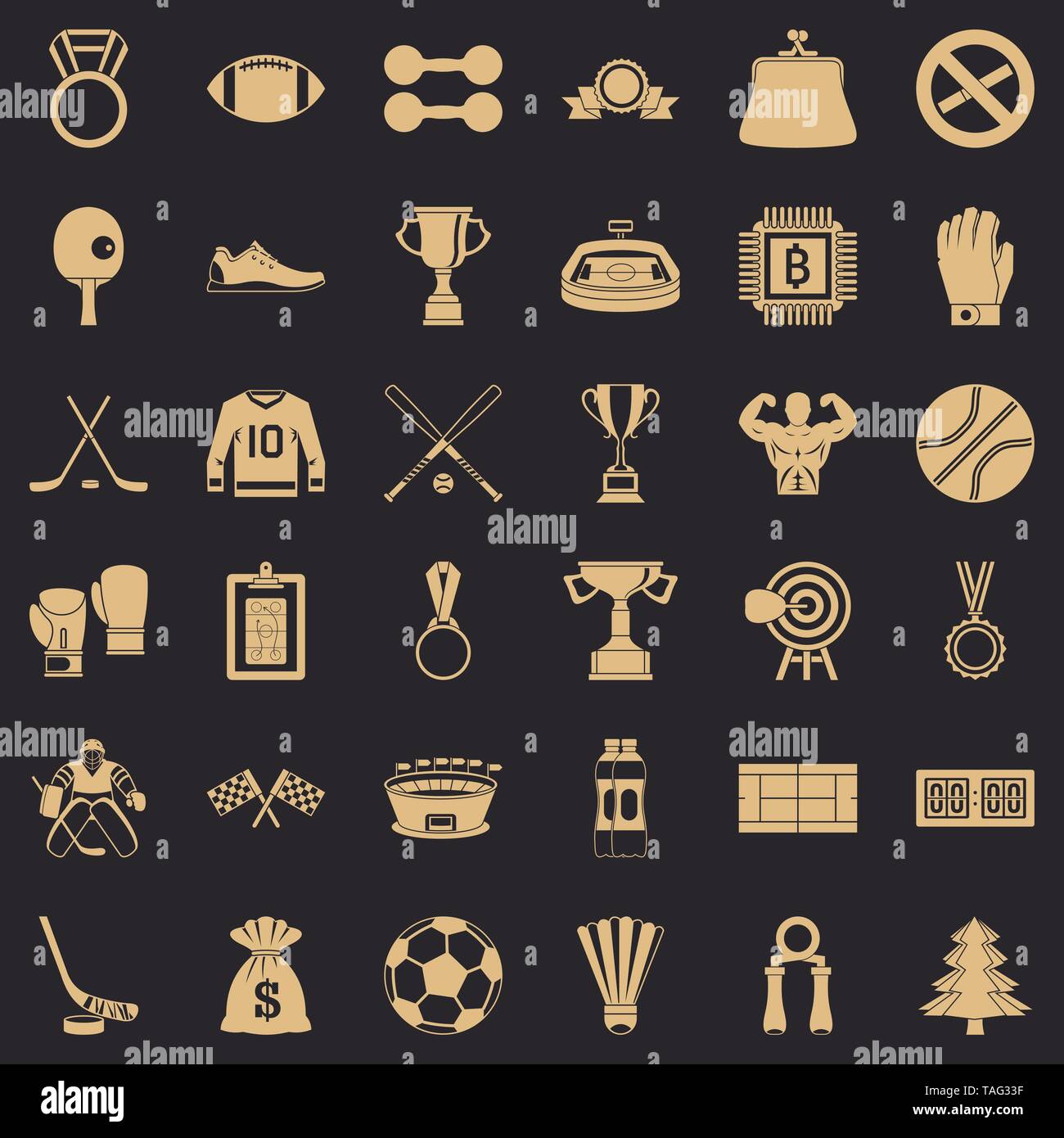 Field icons set, simple style Stock Vector Image & Art - Alamy