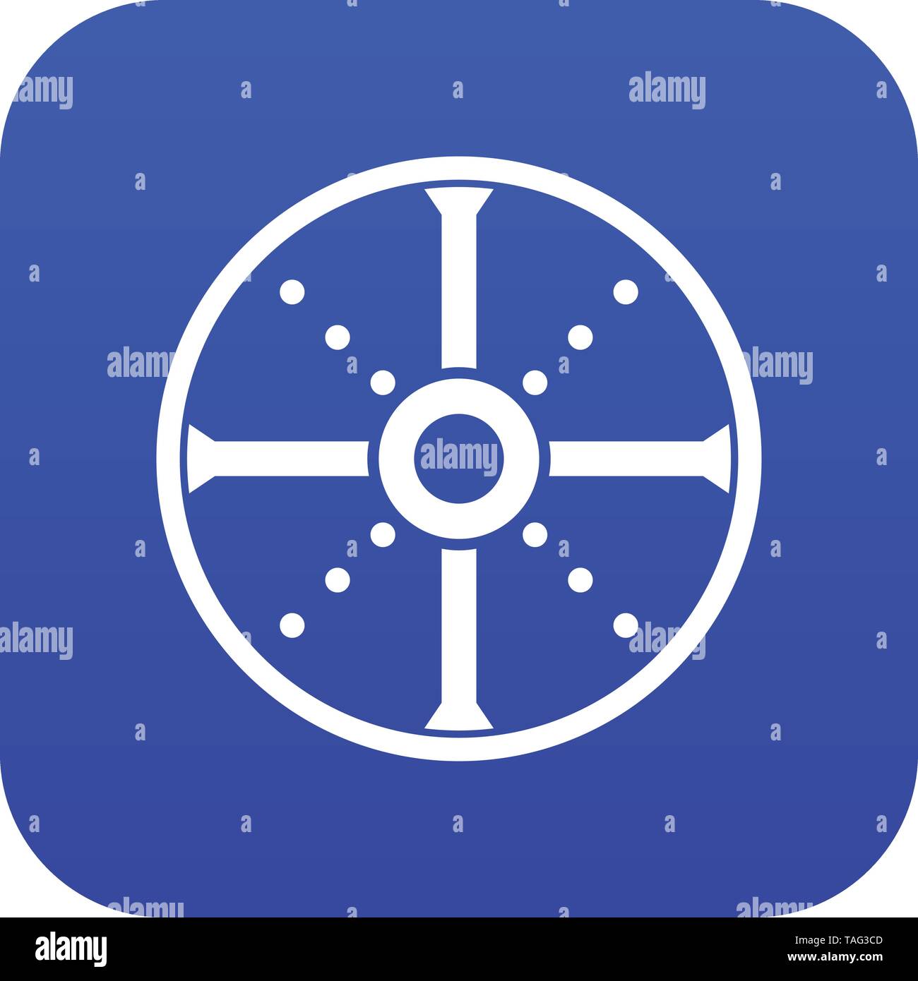 Round shield icon digital blue Stock Vector Image & Art - Alamy