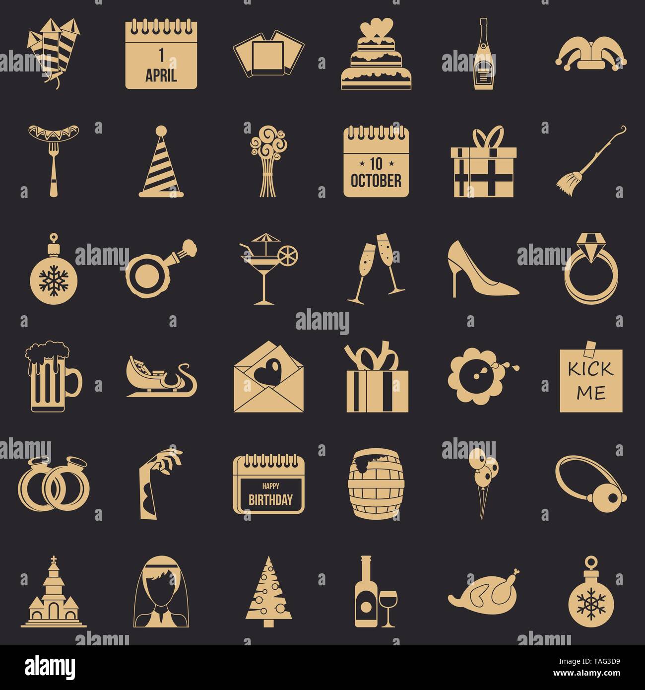 Present icons set, simple style Stock Vector Image & Art - Alamy