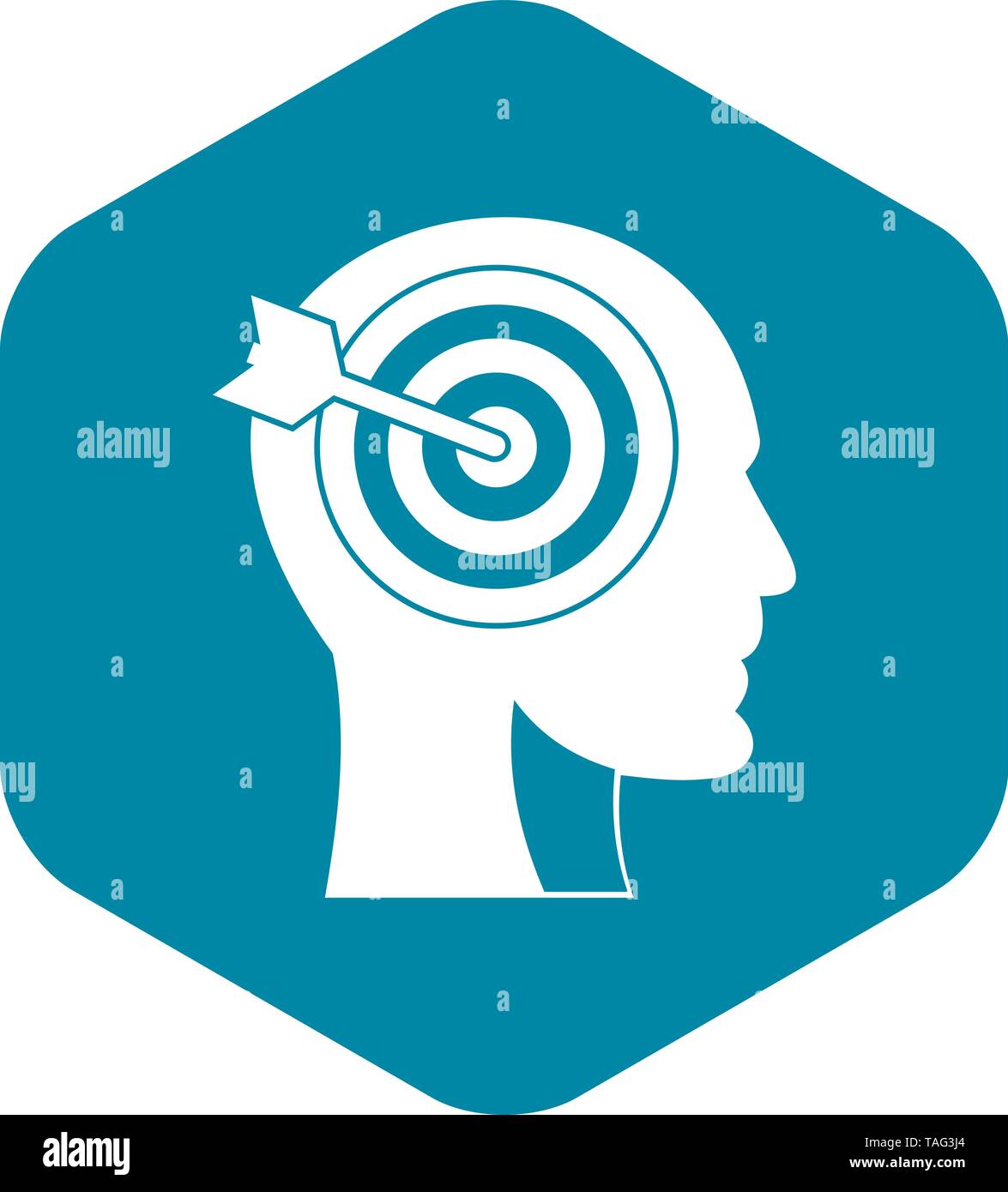 Target arrow in man head hi-res stock photography and images - Alamy