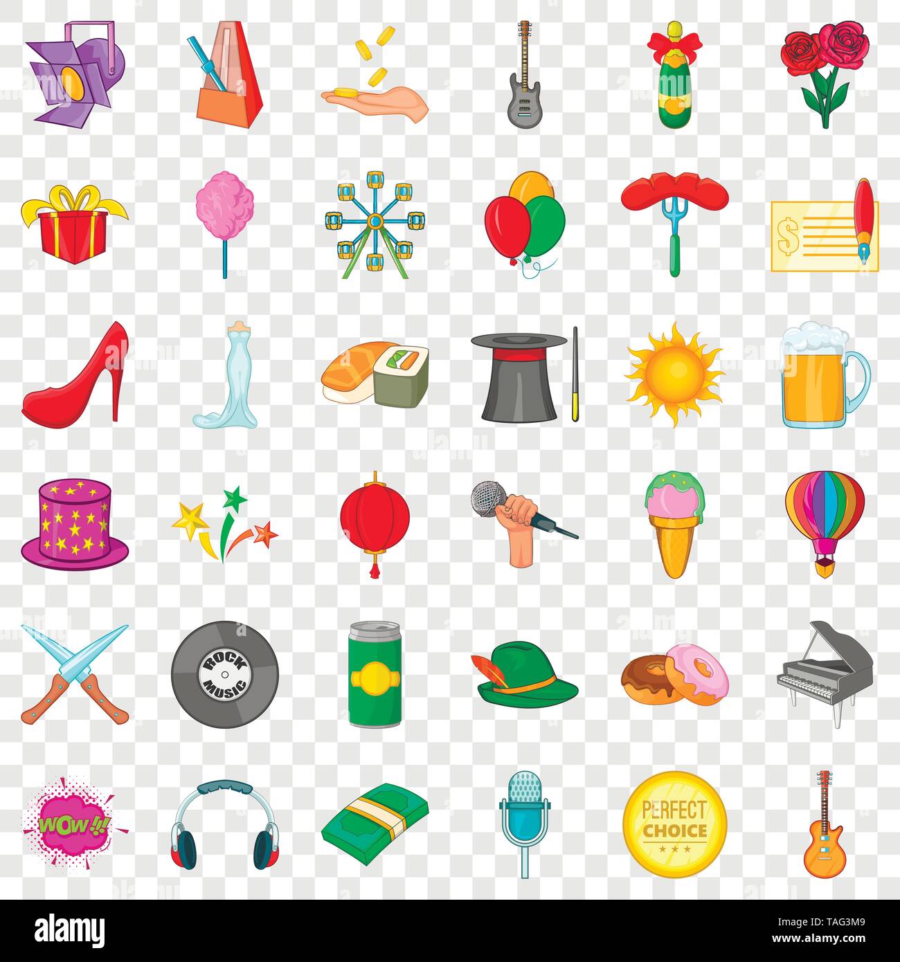 Outdoor icons set, cartoon style Stock Vector Image & Art - Alamy