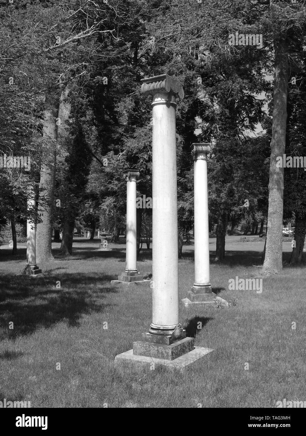 Staggered columns in garden setting hi-res stock photography and images ...