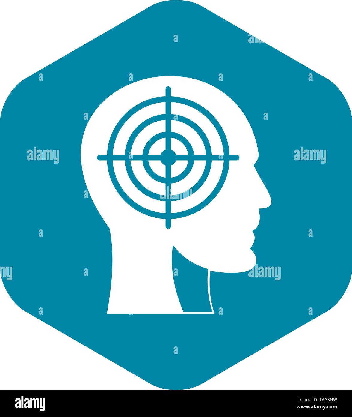 Crosshair in human head icon, simple style Stock Vector Image & Art - Alamy