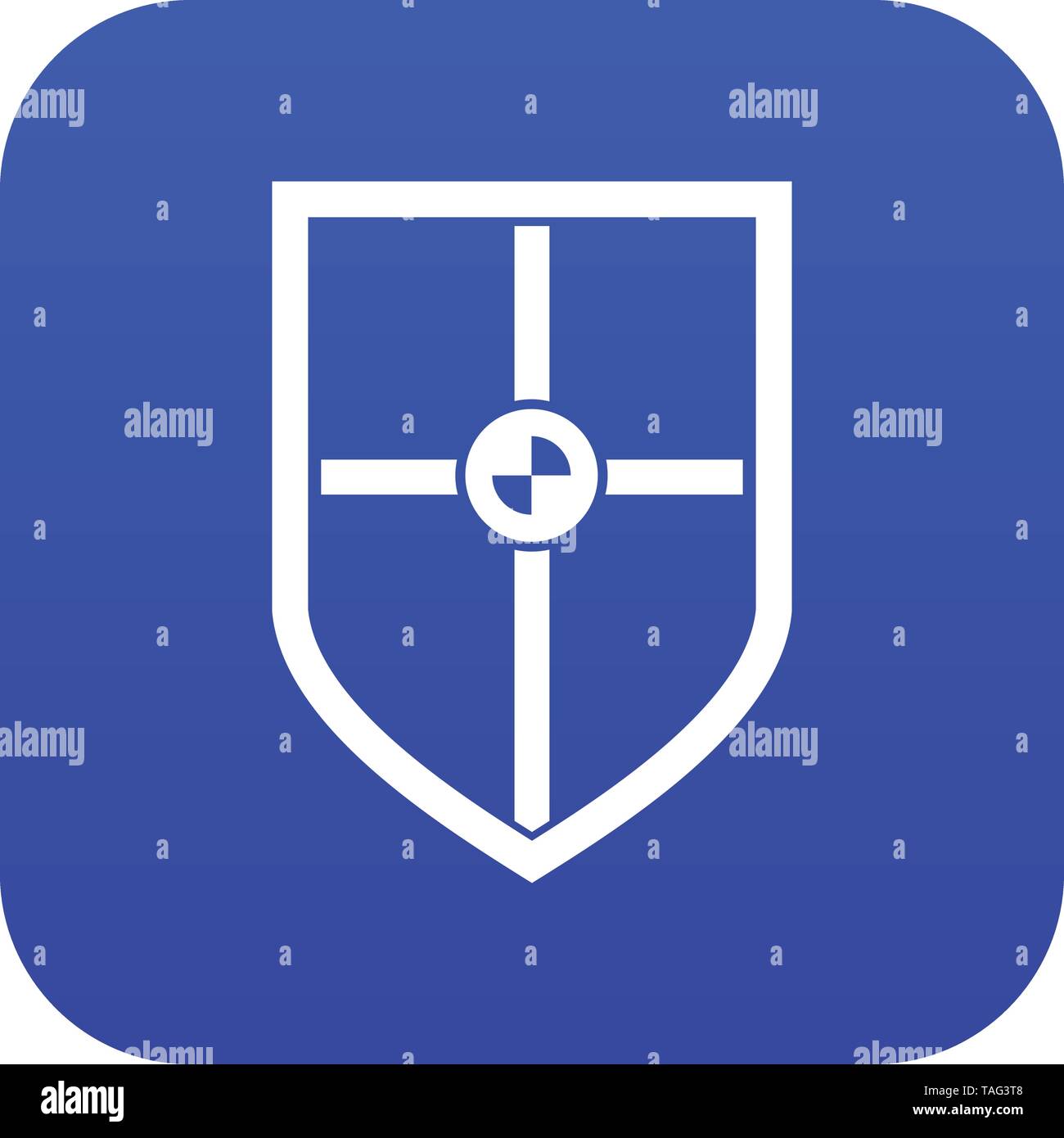 Shield for fight icon digital blue Stock Vector Image & Art - Alamy