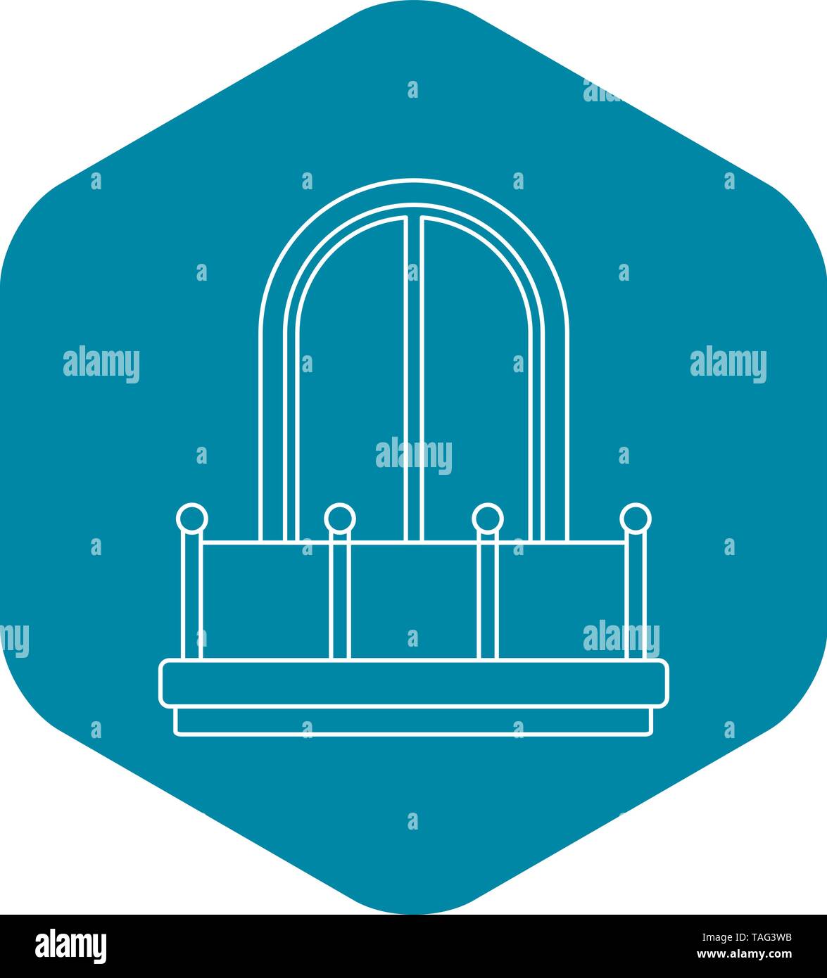 Arched window icon, outline style Stock Vector Image & Art - Alamy
