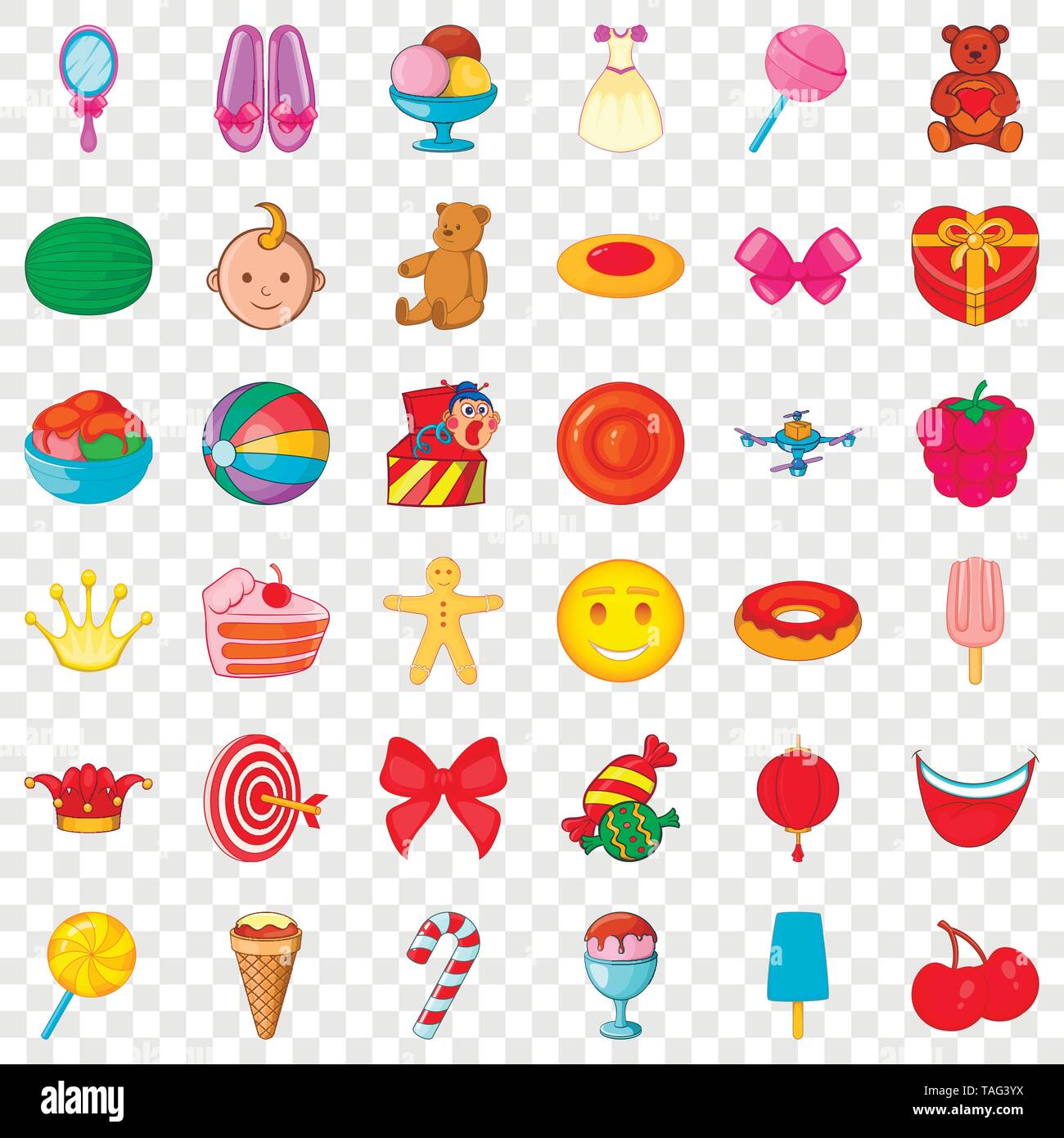 Bow box icons set, cartoon style Stock Vector Image & Art - Alamy