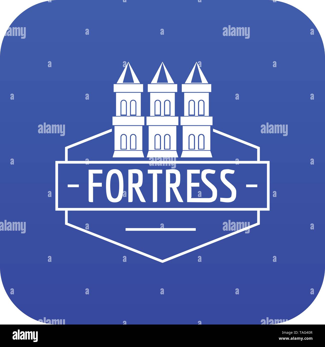 Fortress icon blue vector Stock Vector Image & Art - Alamy