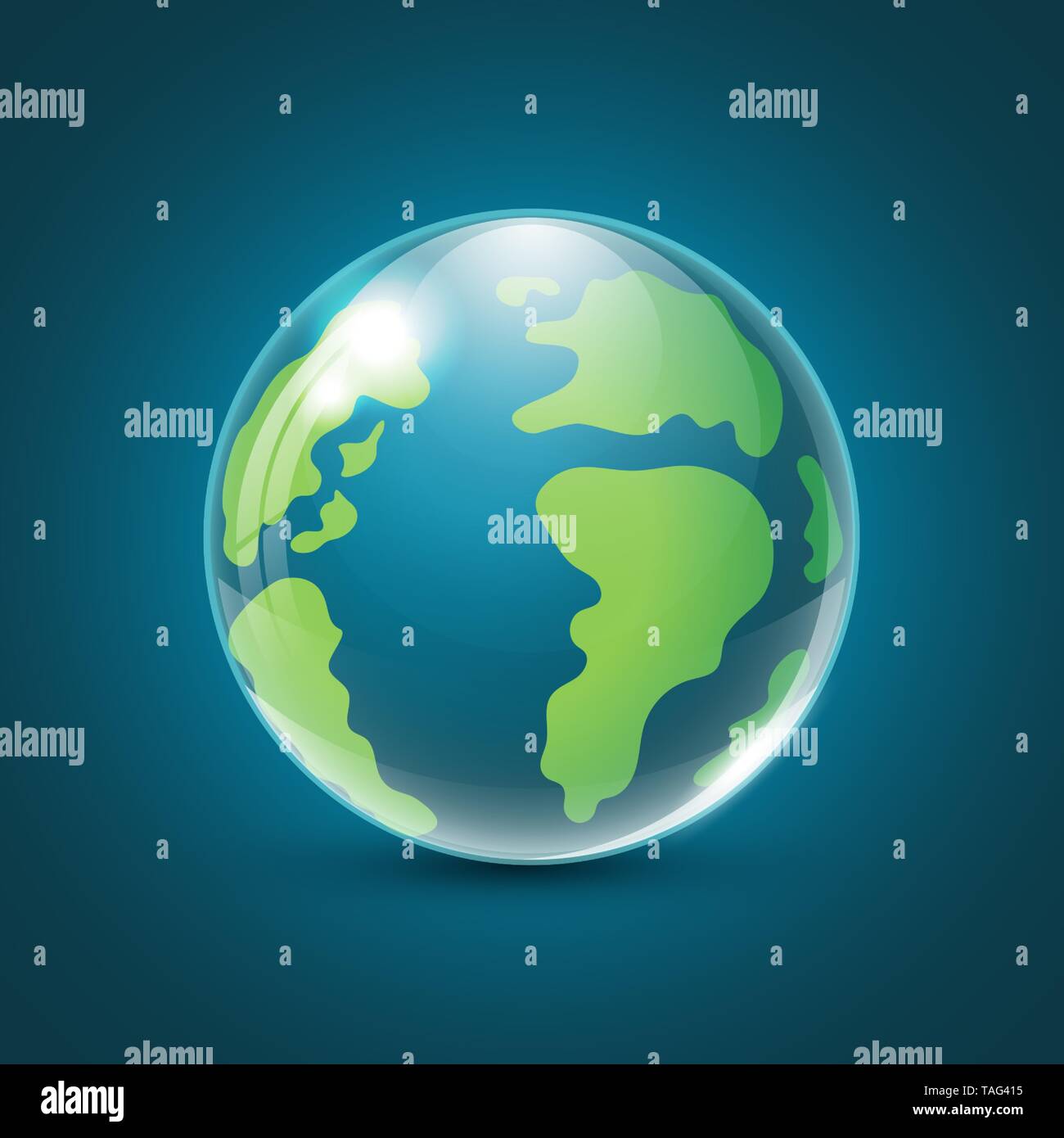 World environment day sign on blue background Stock Vector Image & Art ...
