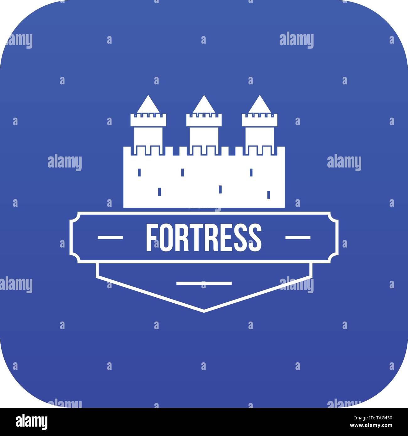Luxury fortress icon blue vector Stock Vector Image & Art - Alamy