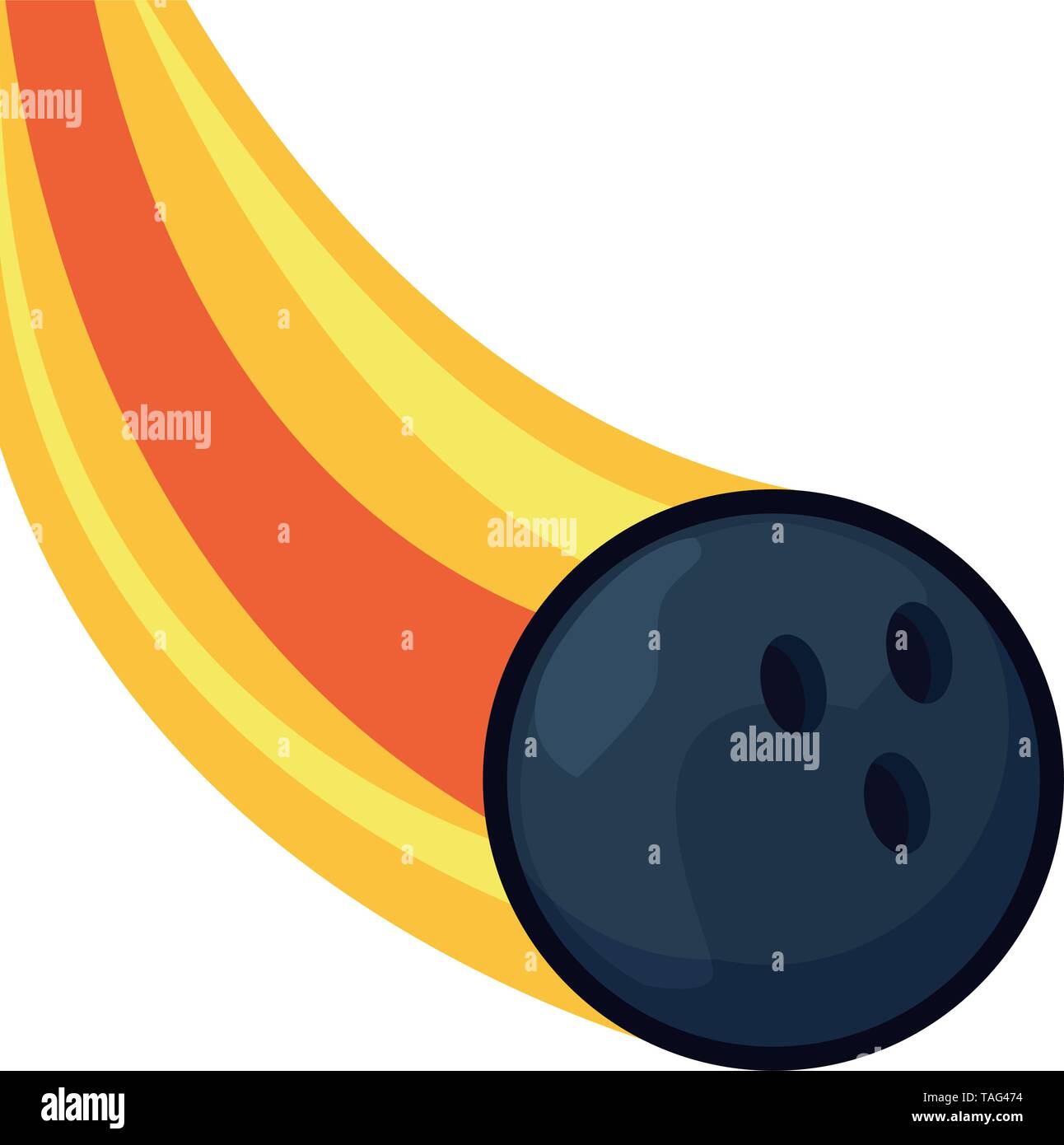 bowling flying ball sport vector illustration design Stock Vector Image ...