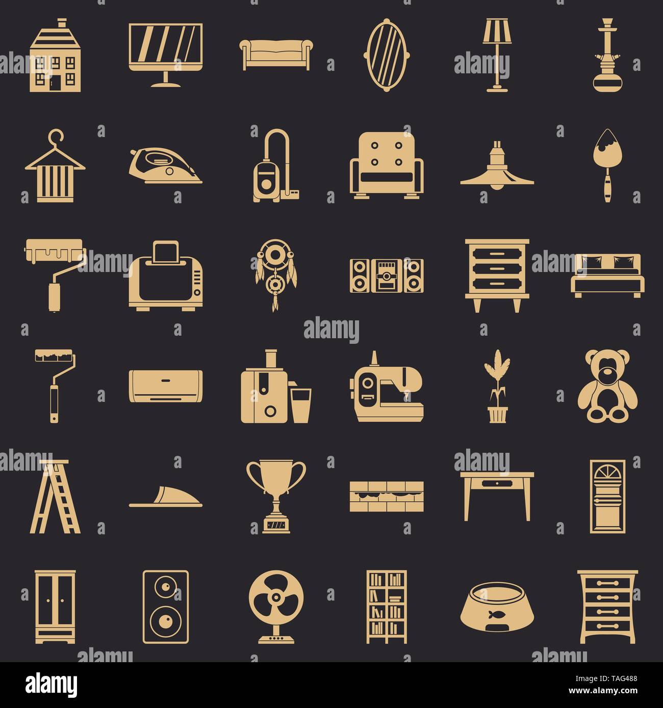 Printer icons set, simple style Stock Vector Image & Art - Alamy