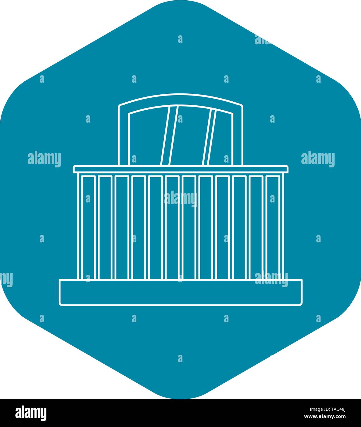 Balcony with railing icon, outline style Stock Vector Image & Art - Alamy