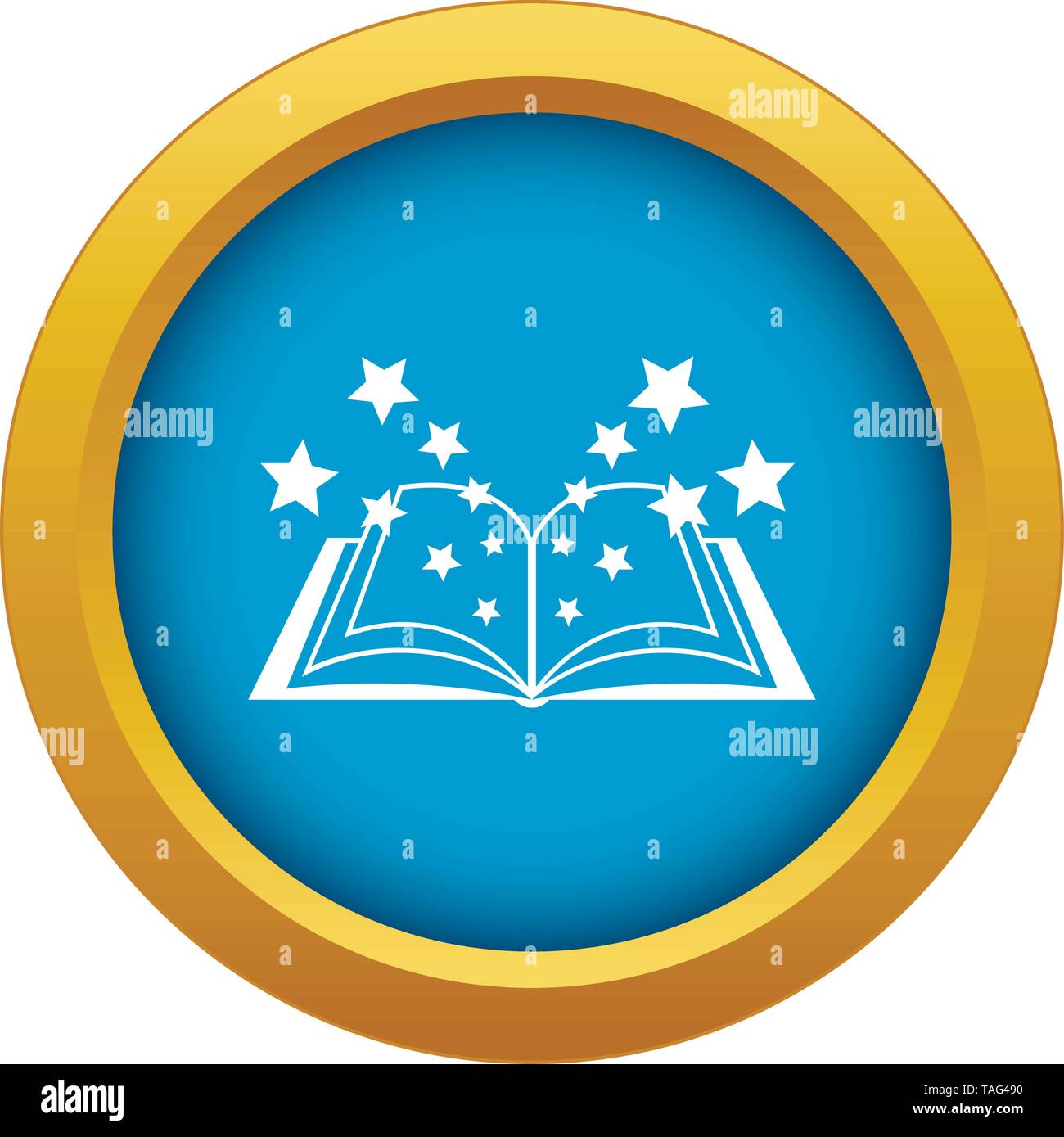 Magic book icon blue vector isolated Stock Vector Image & Art - Alamy
