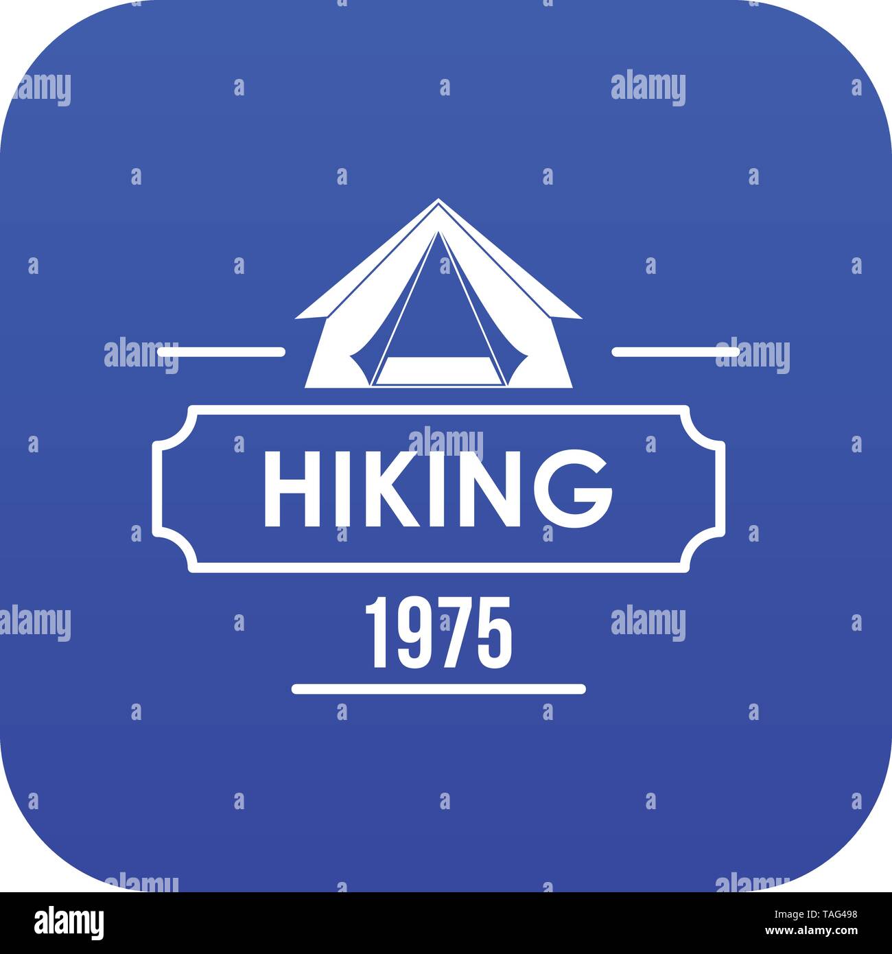 Hiking icon blue vector Stock Vector Image & Art - Alamy