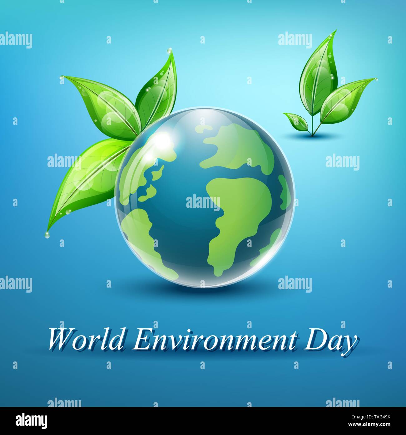 World environment day sign on blue background Stock Vector Image & Art ...
