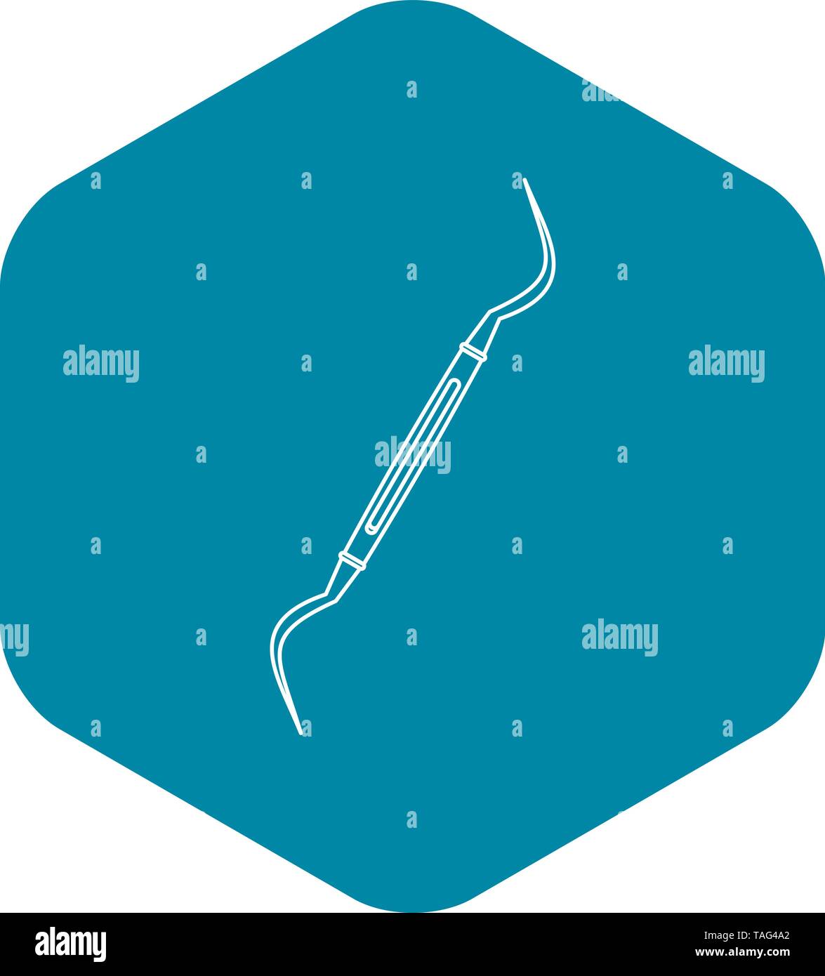 Dental probe icon, outline style Stock Vector Image & Art - Alamy