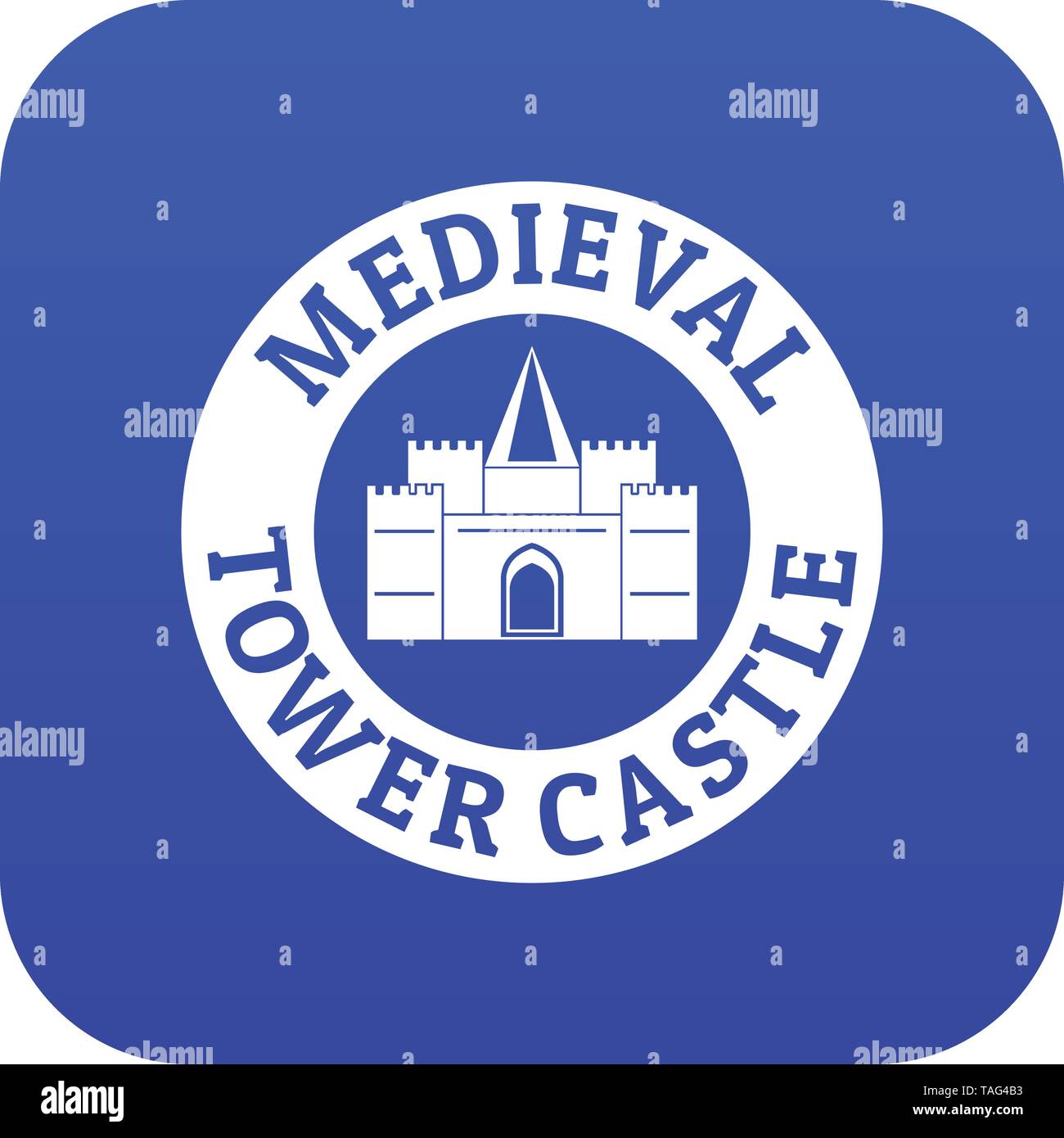 Tower castle icon blue vector Stock Vector Image & Art - Alamy