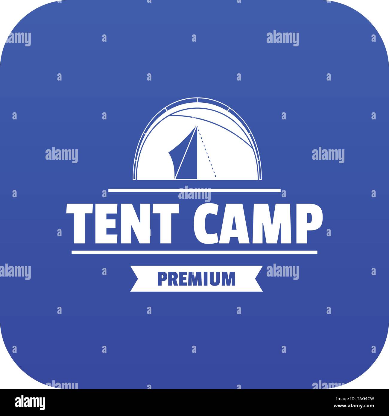 Tent camp icon blue vector Stock Vector Image & Art - Alamy