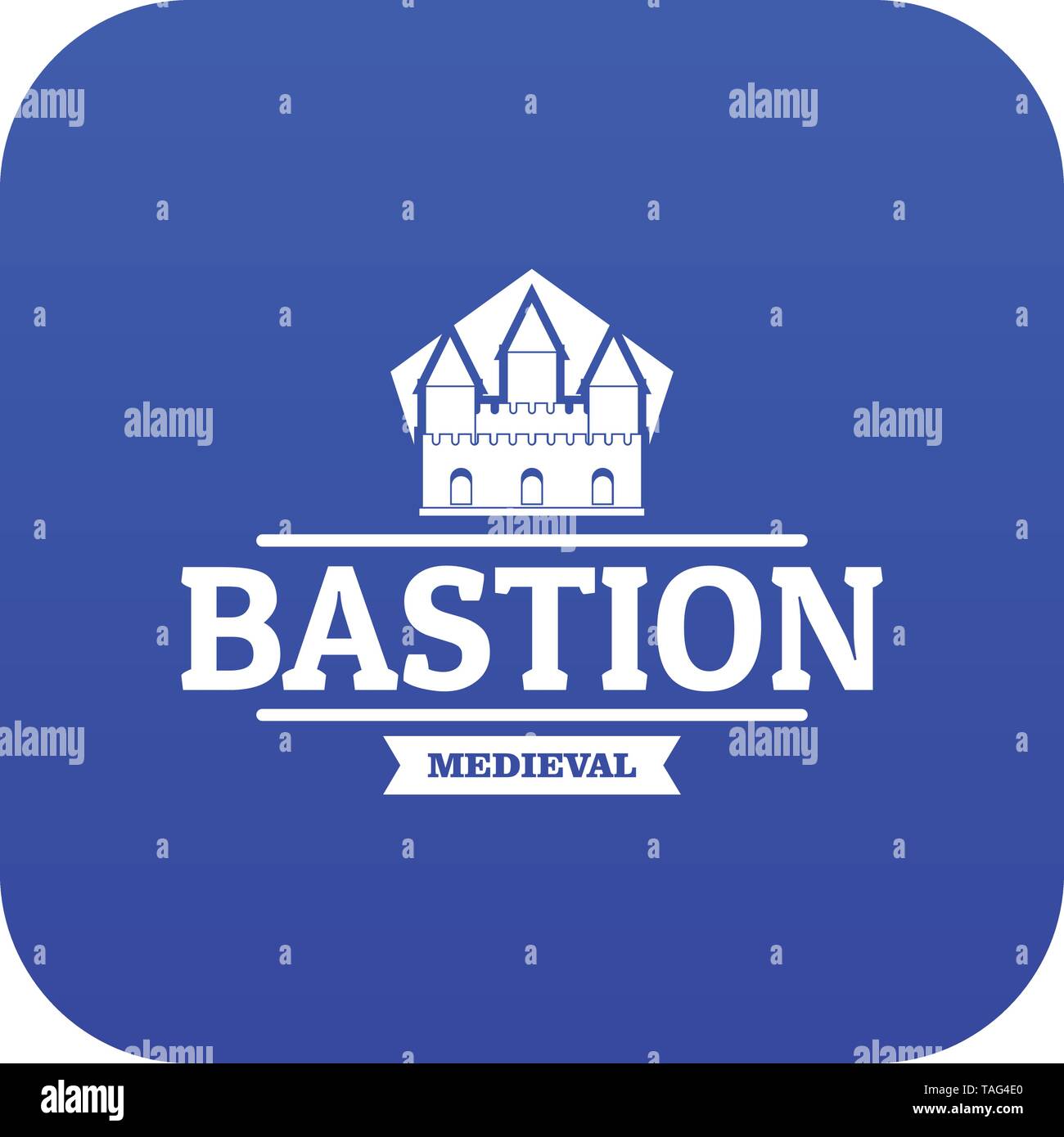 Bastion medieval icon blue vector Stock Vector Image & Art - Alamy