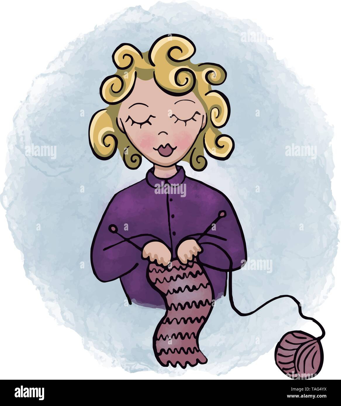 Woman hobby craft Stock Vector Images - Alamy