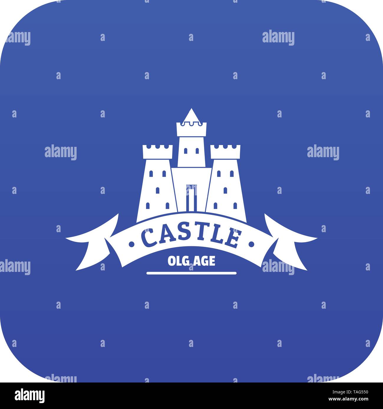 Royal castle icon blue vector Stock Vector Image & Art - Alamy