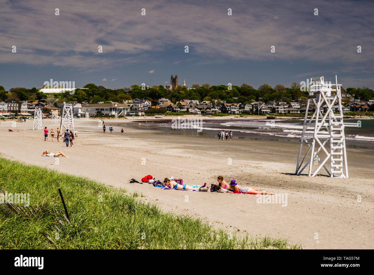 Easton's Beach Newport, Rhode Island, USA Stock Photo - Alamy