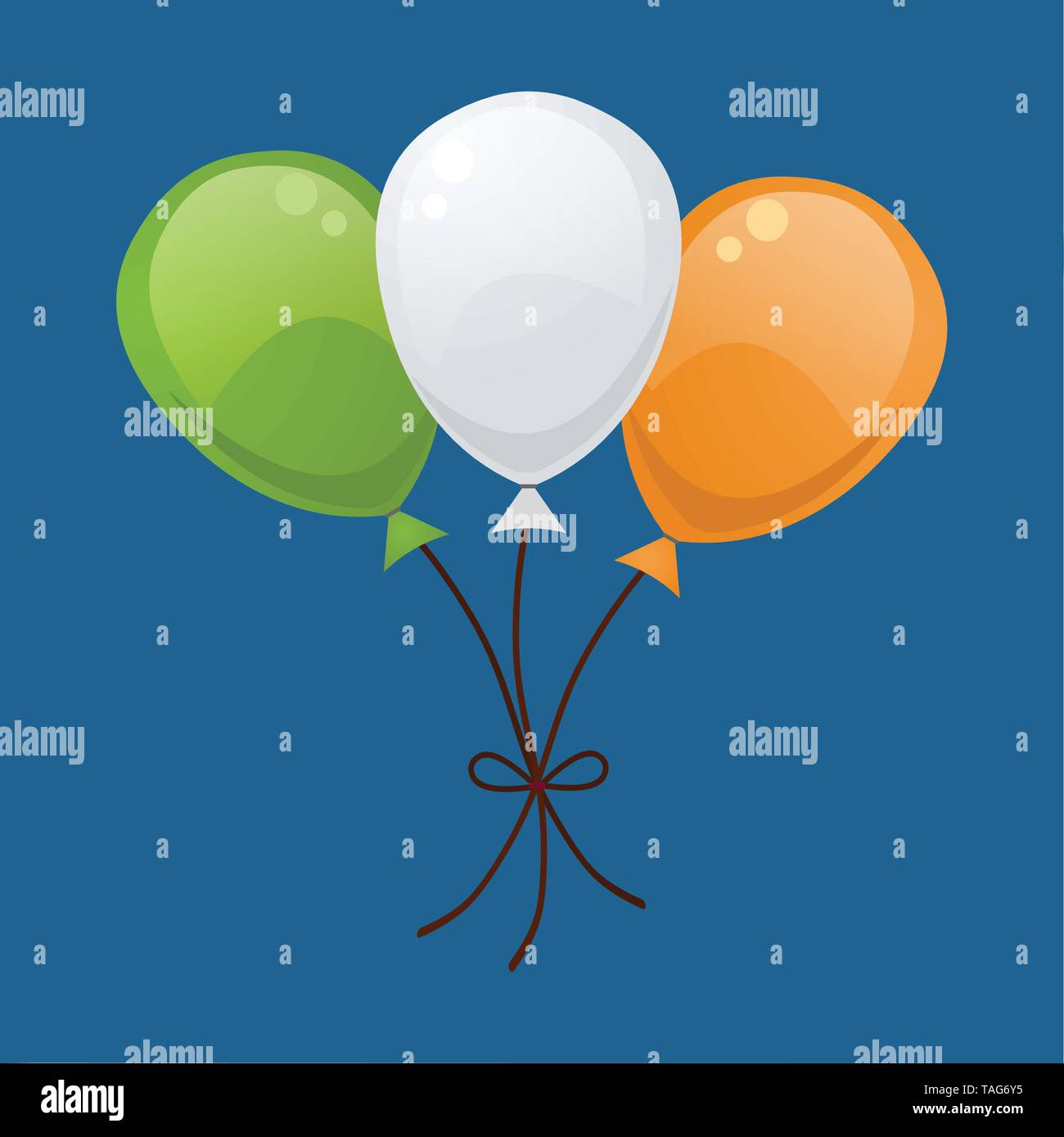 Balloons in irish colors vector illustration Stock Vector Image & Art ...