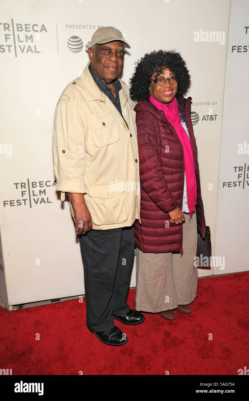 NEW YORK, NY - MAY 03: Woodie King Jr. and Elizabeth Van Dyke attend ...