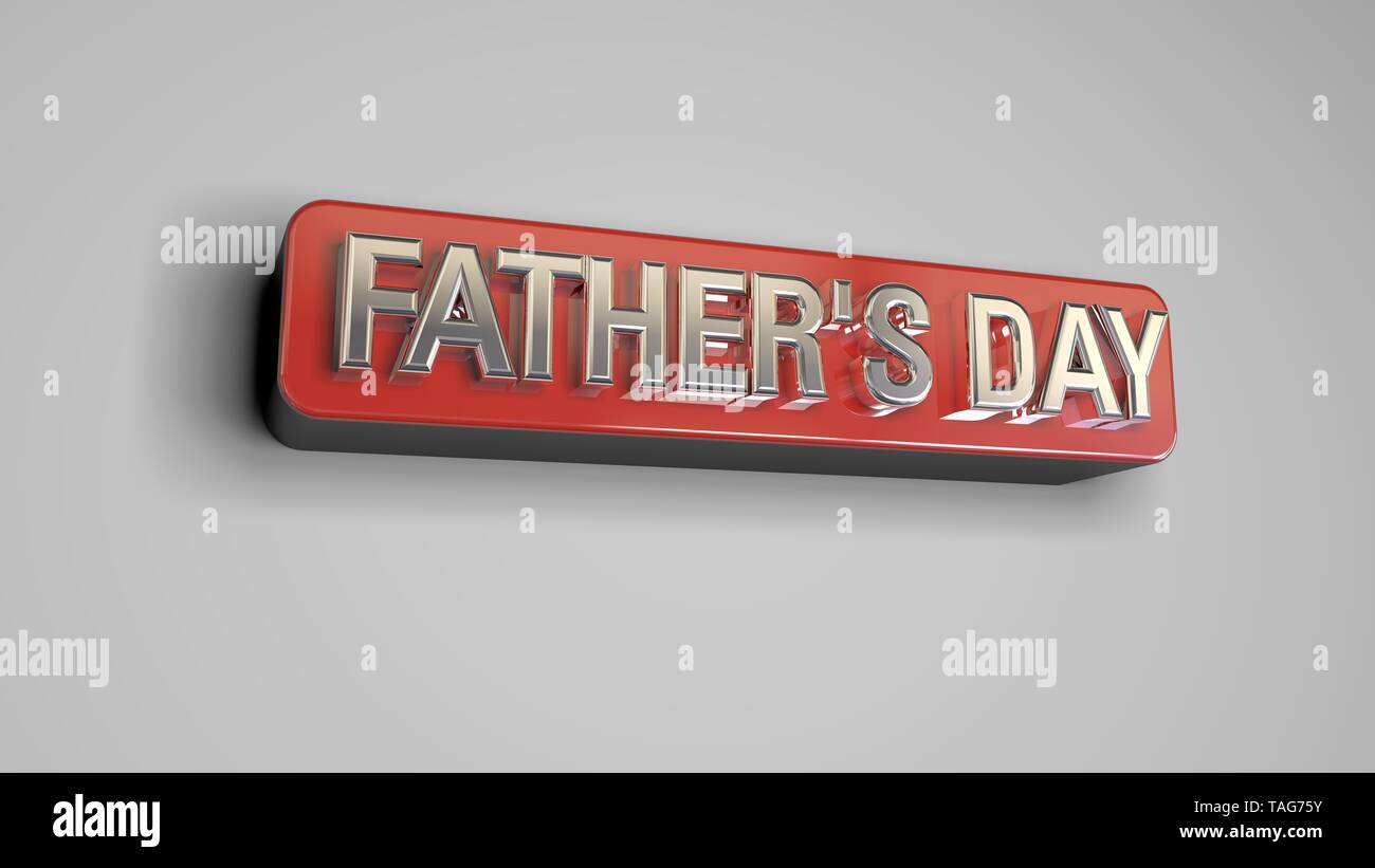 3d rendering of a concept father's day design inside a studio Stock ...